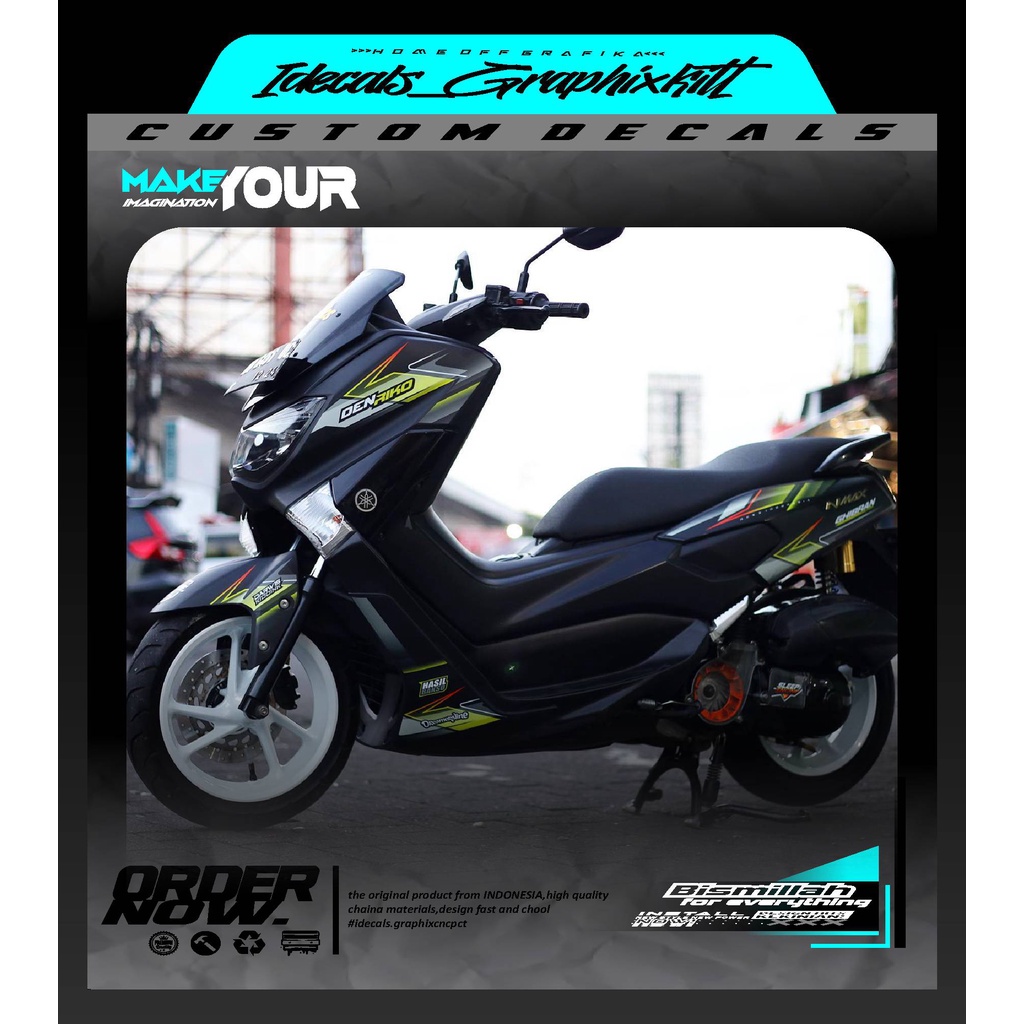 Jual 00295 sticker decals fullbody yamaha nmax tema garis simpel bebas ...