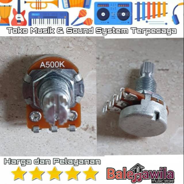 Jual Potensio Gitar A500K A500K A 500K Potensio Big a Plus Korea | Shopee Indonesia