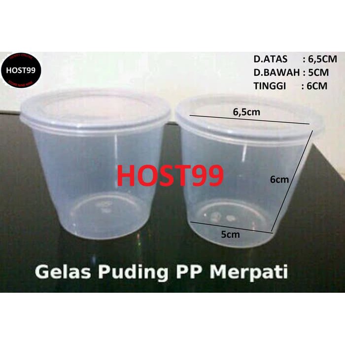 Jual Cup Agar Pudding Jelly EsKrim Plastik Bening Merpati FIM +Tutup 170ml | Shopee Indonesia
