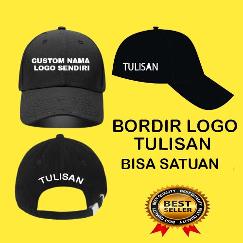 Jual FREE LOGO TOPI CUSTOM DESAIN BORDIR NAMA GAMBAR REQUEST SATUAN ...