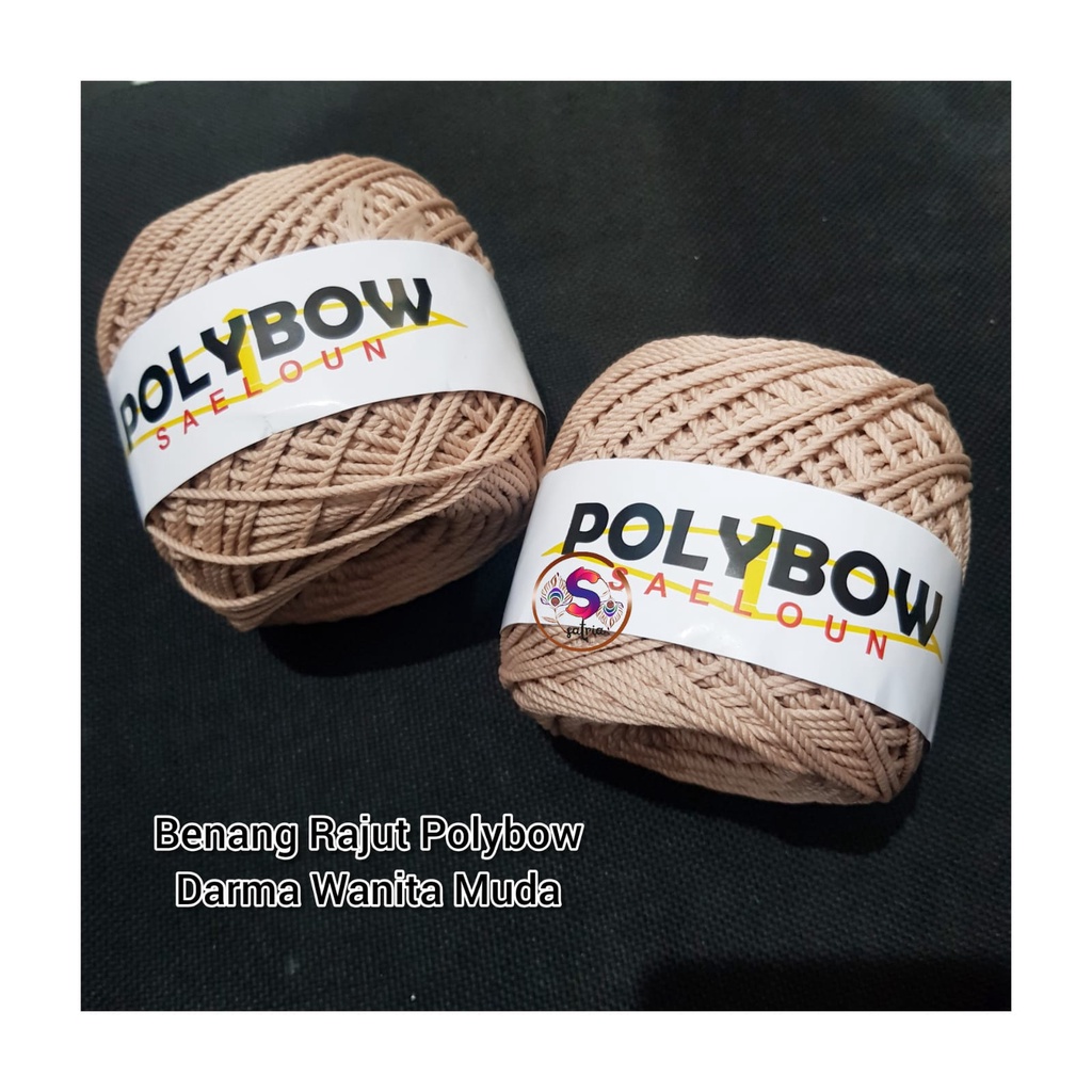 Jual Benang Rajut Poly Kilap/Benang polyester/Benang Rajut Polybow ...