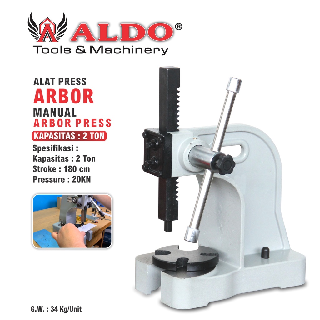Jual Alat Press Arbor Manual 2 Ton Merk Aldo | Shopee Indonesia