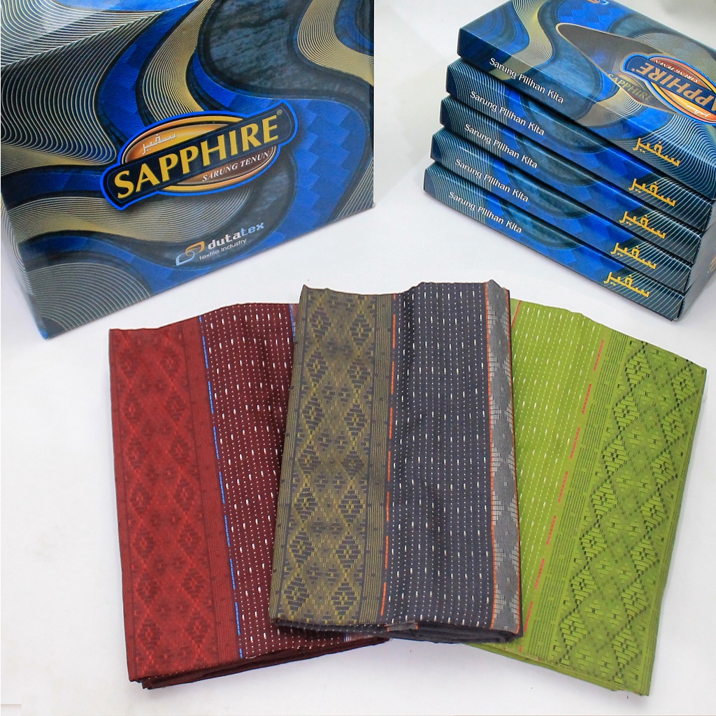 Jual Sarung Tenun SAPPHIRE PWD Polos Warna Dobby Saphire PREMIUM ...
