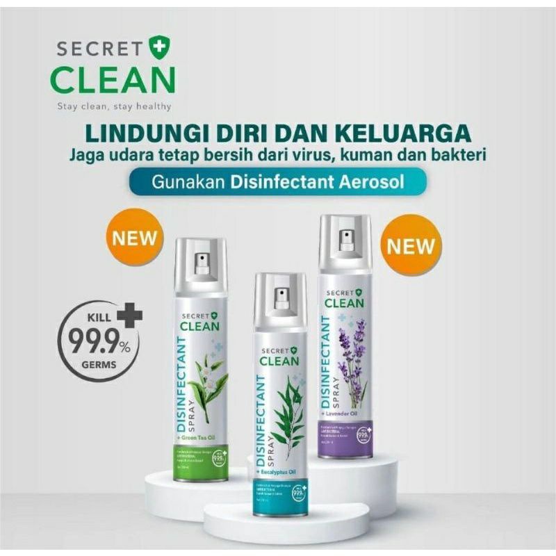 Jual Secret Clean Disinfectant Spray Aerosol 200ml (KHUSUS PULAU JAWA ...
