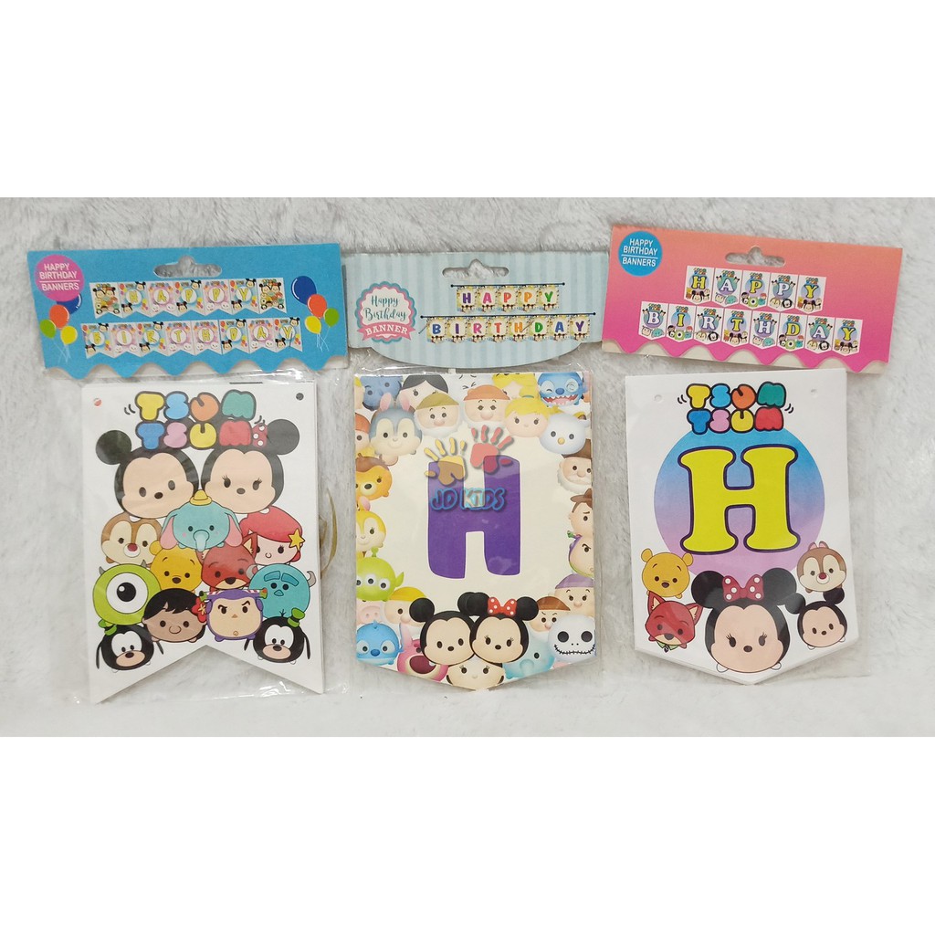 Jual Banner Gantung Tempel Set Happy Birthday Karakter LOL Tsum tsum ...