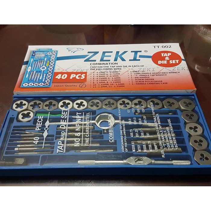 Jual Tap Dan Senai Set 40 Pcs ZEKI Tap & Die Set ZEKI | Shopee Indonesia