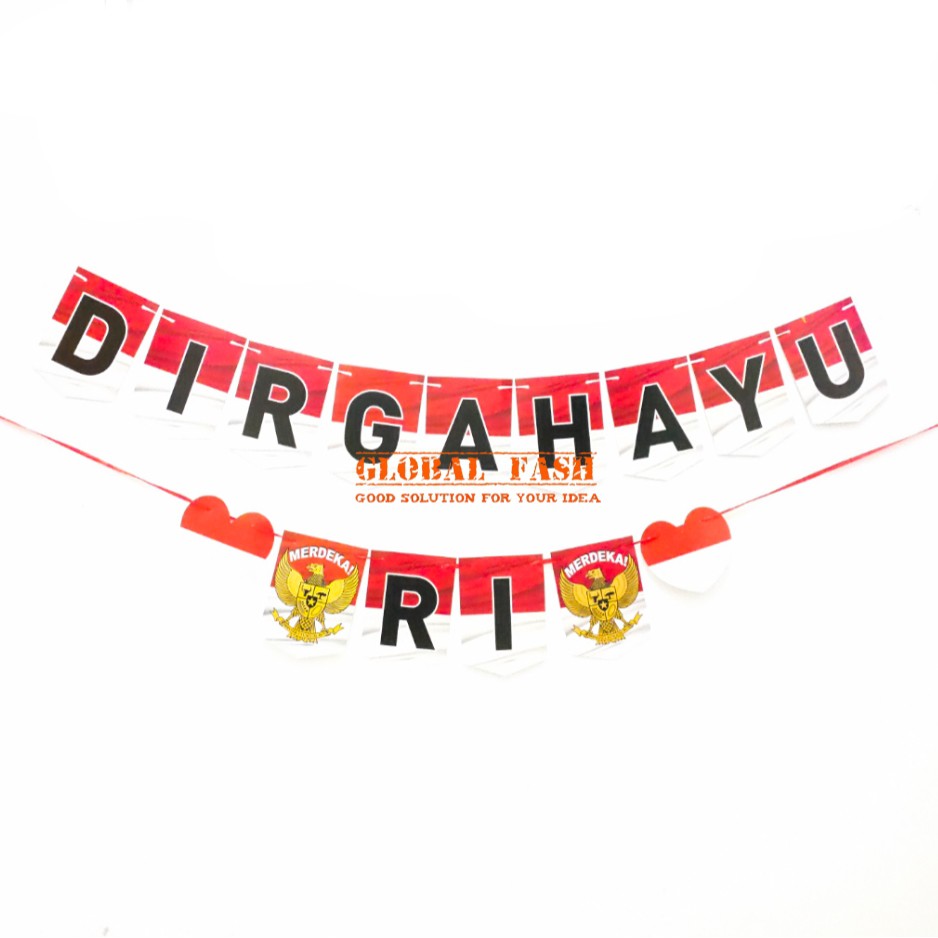 Jual Banner DIRGAHAYU RI GARUDA / bunting flag HUT RI / banner 17 ...