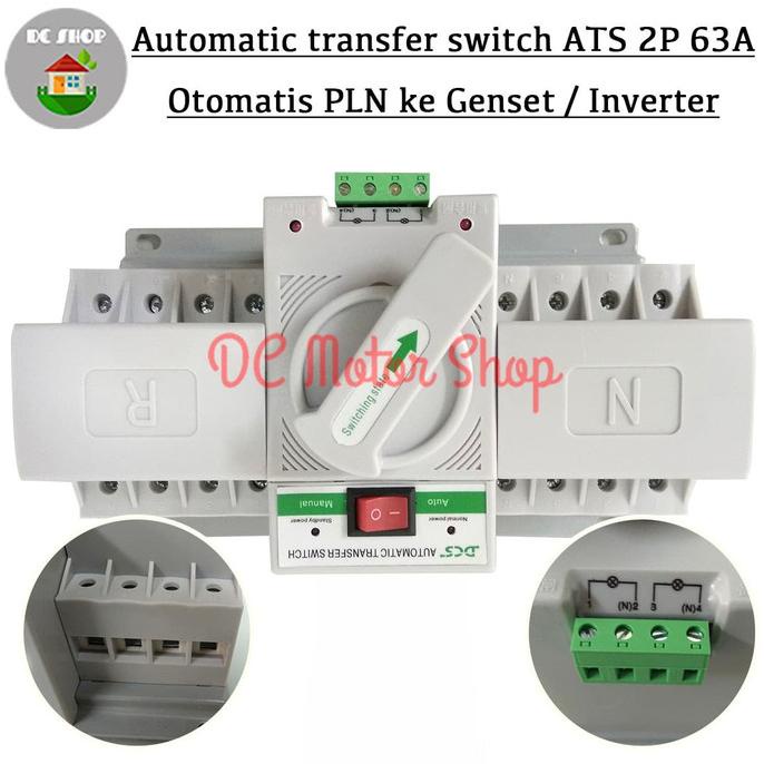 Jual Automatic transfer switch ATS 4P 63A Otomatis PLN ke Genset / Inverter terlaris | Shopee ...