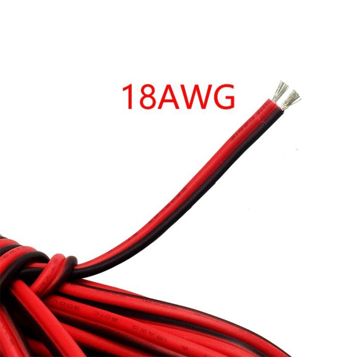 Jual Kabel Eceran AWG18x2 Ecer AWG 18 x 2 Serabut Merah Hitam Per Meter | Shopee Indonesia