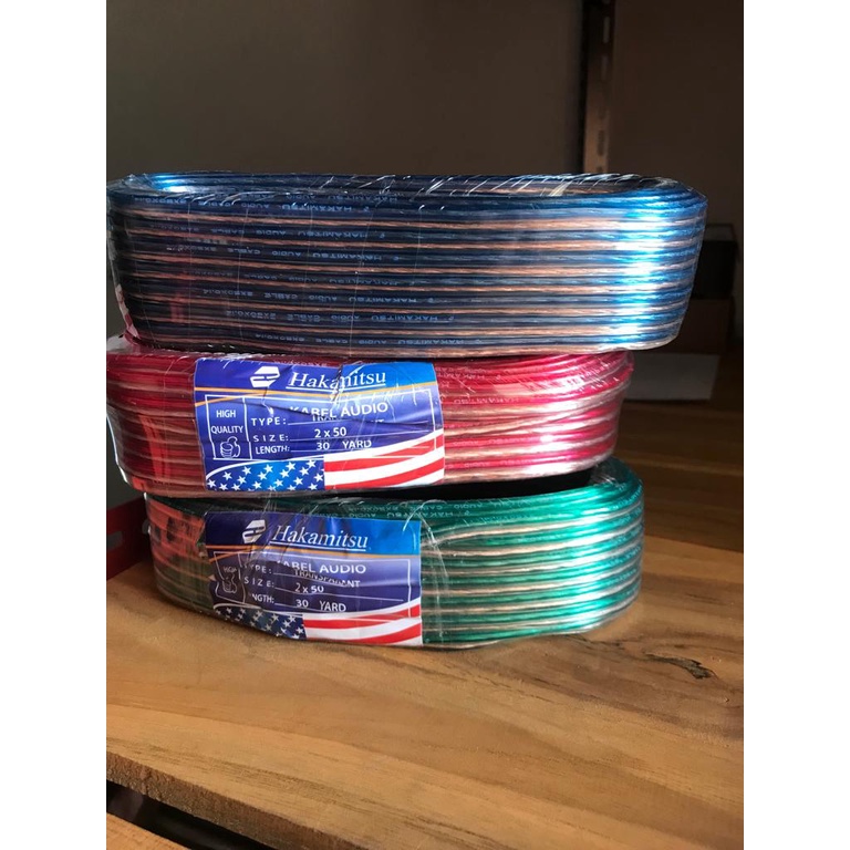 Jual KABEL SERABUT LISTRIK TRANSPARAN audio speaker 2 X 50 ISI 2 JALUR | Shopee Indonesia