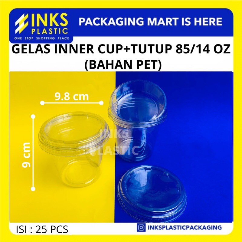 Jual GELAS / CUP INNER + TUTUP TEBAL 14 OZ ( 25 pcs ) | Shopee Indonesia