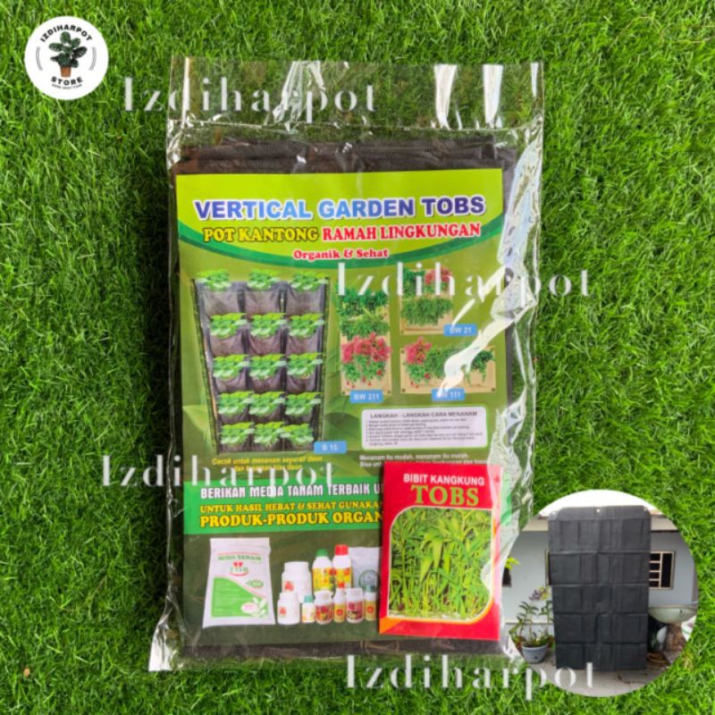 Jual Vertical garden tob pot kantong - wall planter 15 kantong | Shopee ...