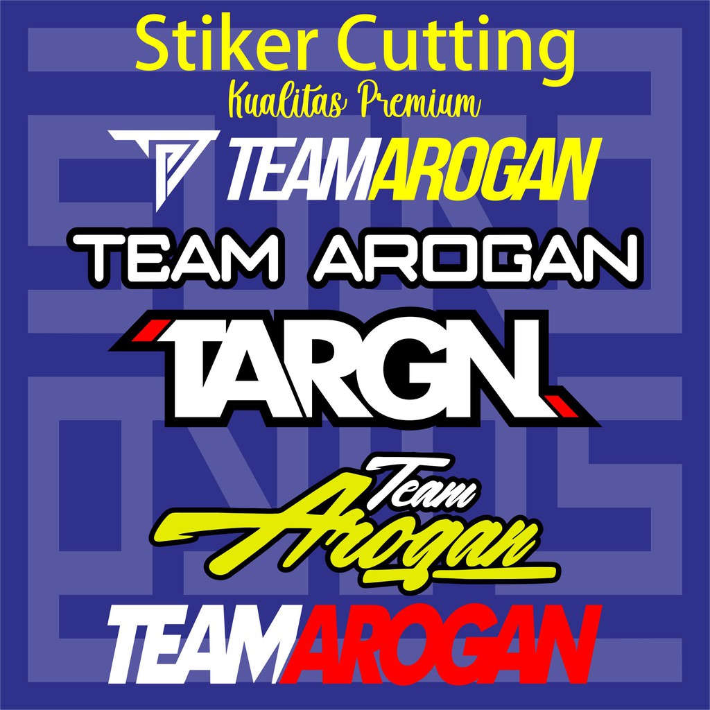 Jual STIKER CUTTING TEAM AROGAN - STIKER MOTOR/HELM (MURAH) | Shopee ...