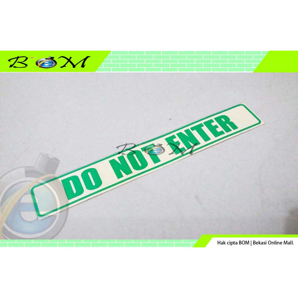 Jual sticker stiker tulisan cutting ruangan pintu do not enter 2 ...