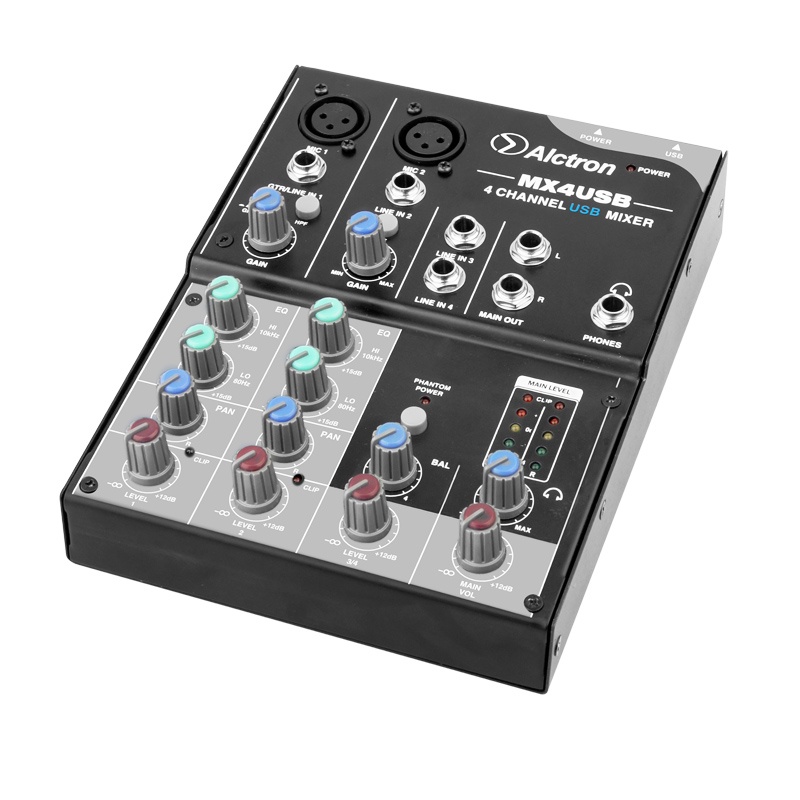Jual Mixer Audio Alctron MX4 MX-4 Desktop 4-Channel USB Monitoring ...