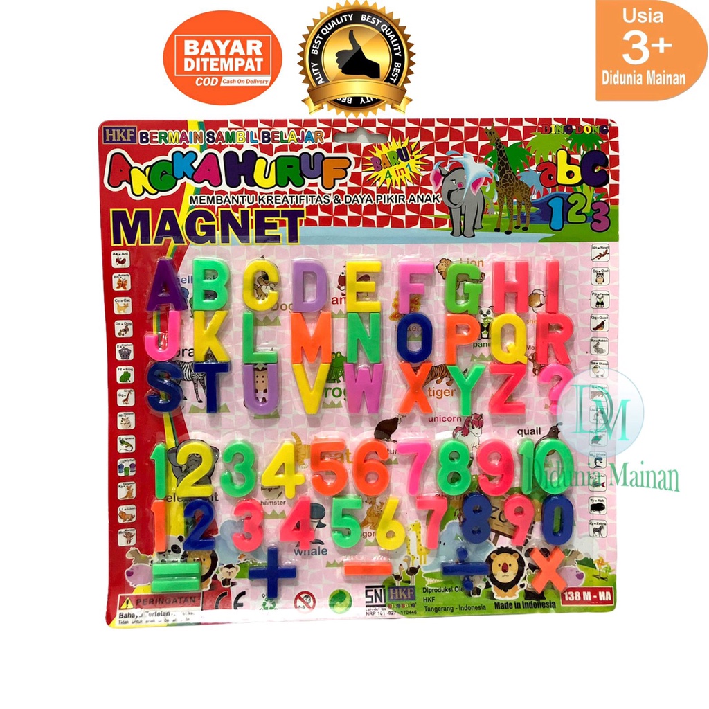 Jual alphabet mainan edukasi anak huruf dan angka magnet susun abjad ...