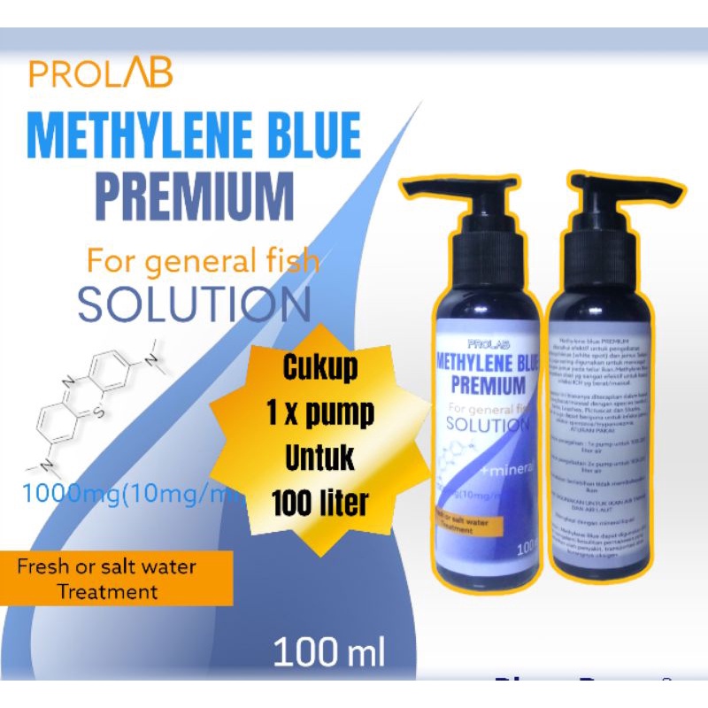 Jual methylene blue premium /obat ikan/100 ml obat biru ikan | Shopee Indonesia
