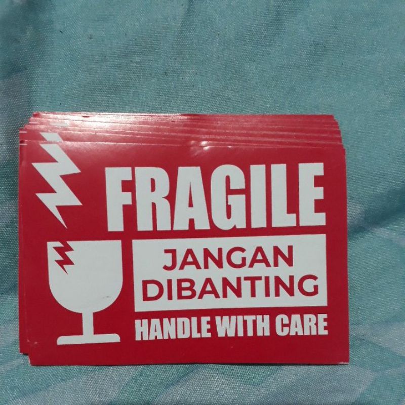 Jual STIKER FRAGILE LABEL FRAGILE DAN MAKANAN JANGAN DIBANTING PECAH ...