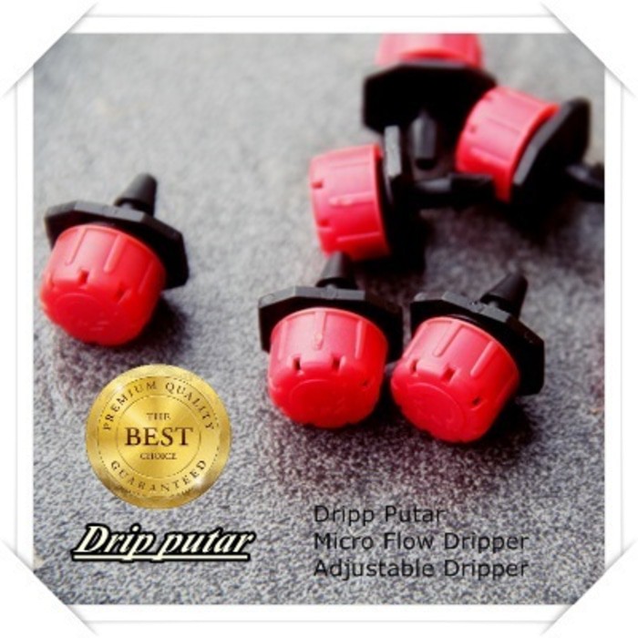 Jual Dripp Drip Putar 8 Lubang Micro Flow Adjustable Dripper 1/4" 5mm 7 ...