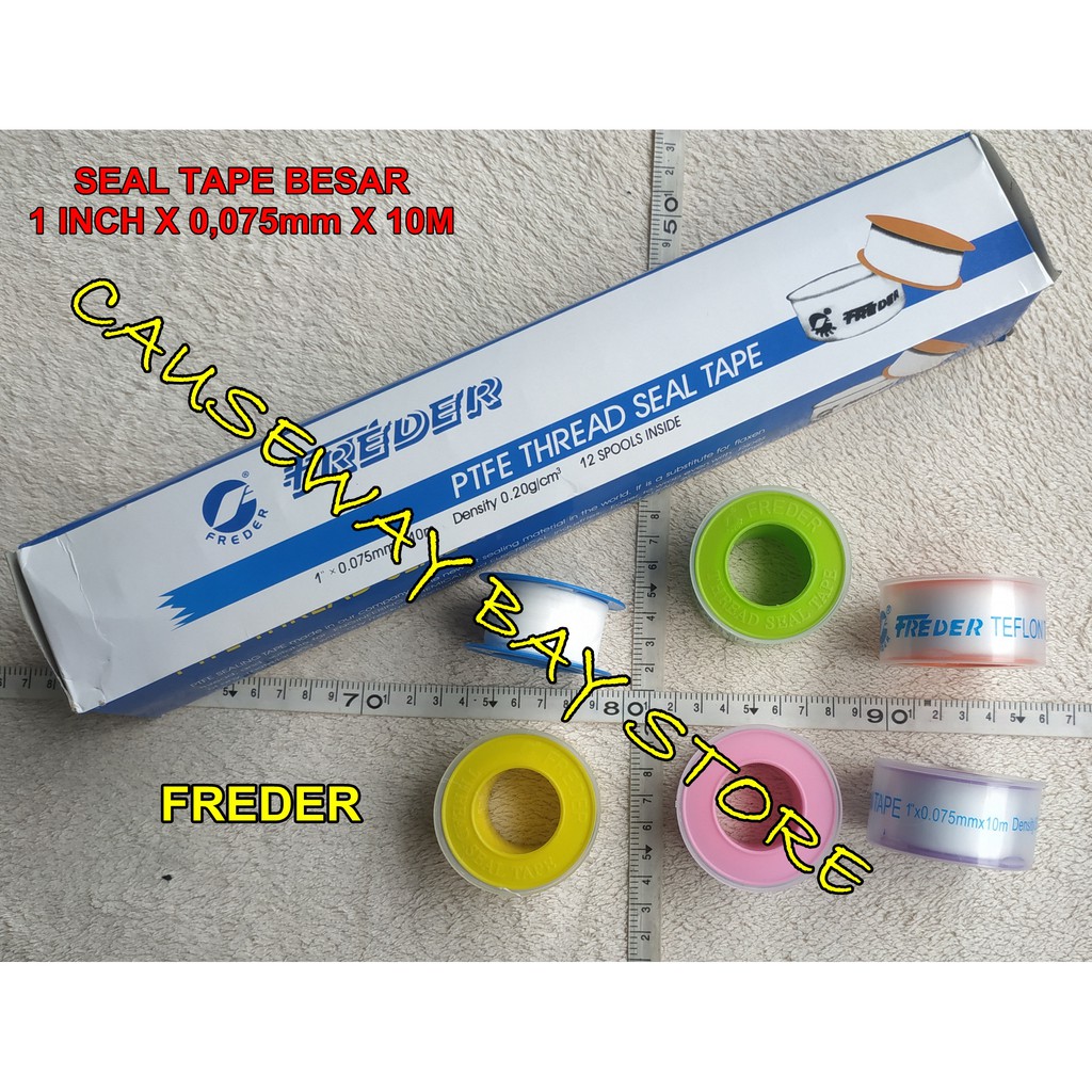 Jual SEAL TAPE BESAR 1 INCH X 0,075mm X 10M FREDER | Shopee Indonesia