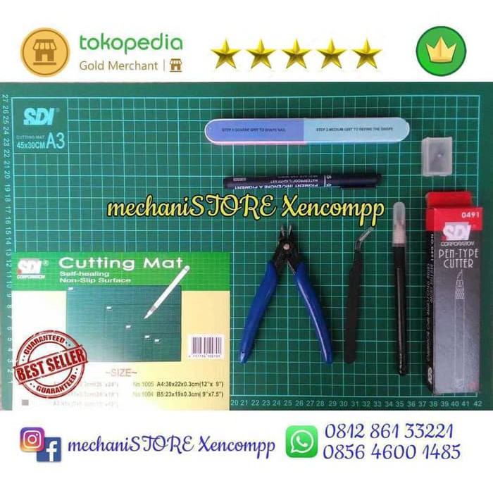 Jual Starter Pack Toolkit Toolset Gundam / Paket Cutting Mat A3 Barbatos | Shopee Indonesia