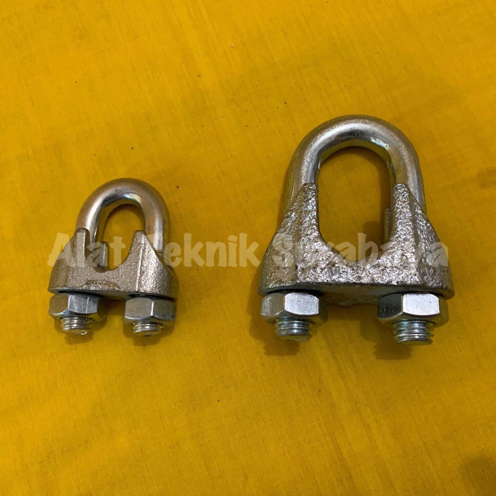 Jual KLEM SELING 1/4" 5/16" 3/8" 1/2" INCH 6 8 10 12 MM CLAMP SLING ...