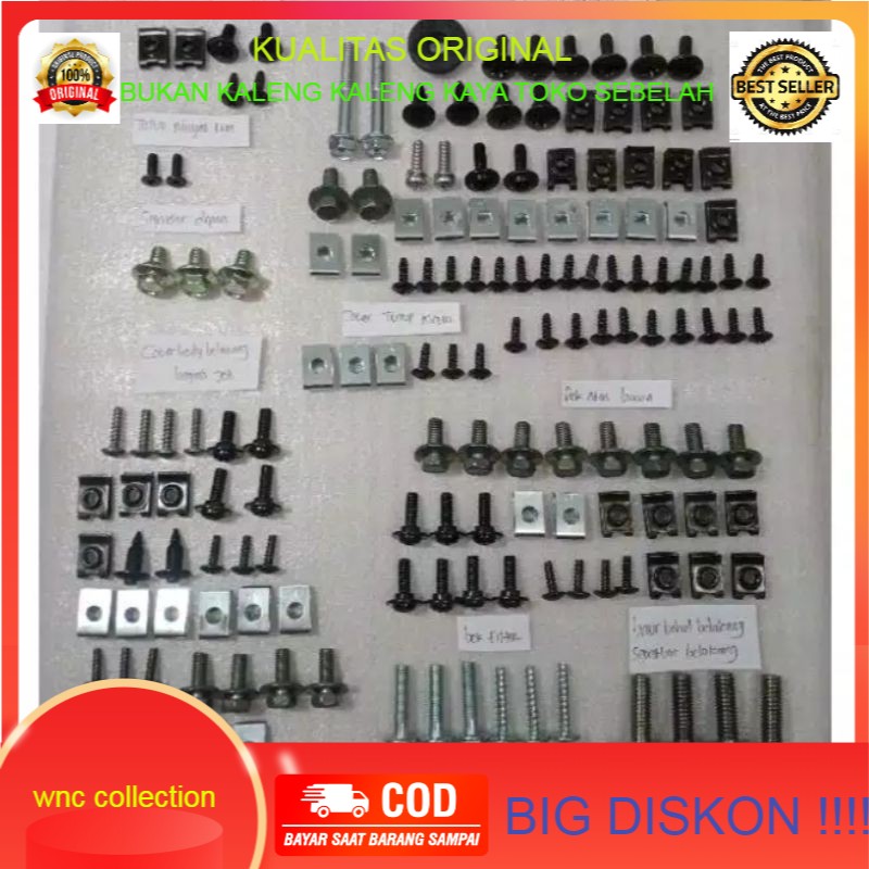Jual baut karet ring bosh sekrup lengkap full set scoopy fi full ...