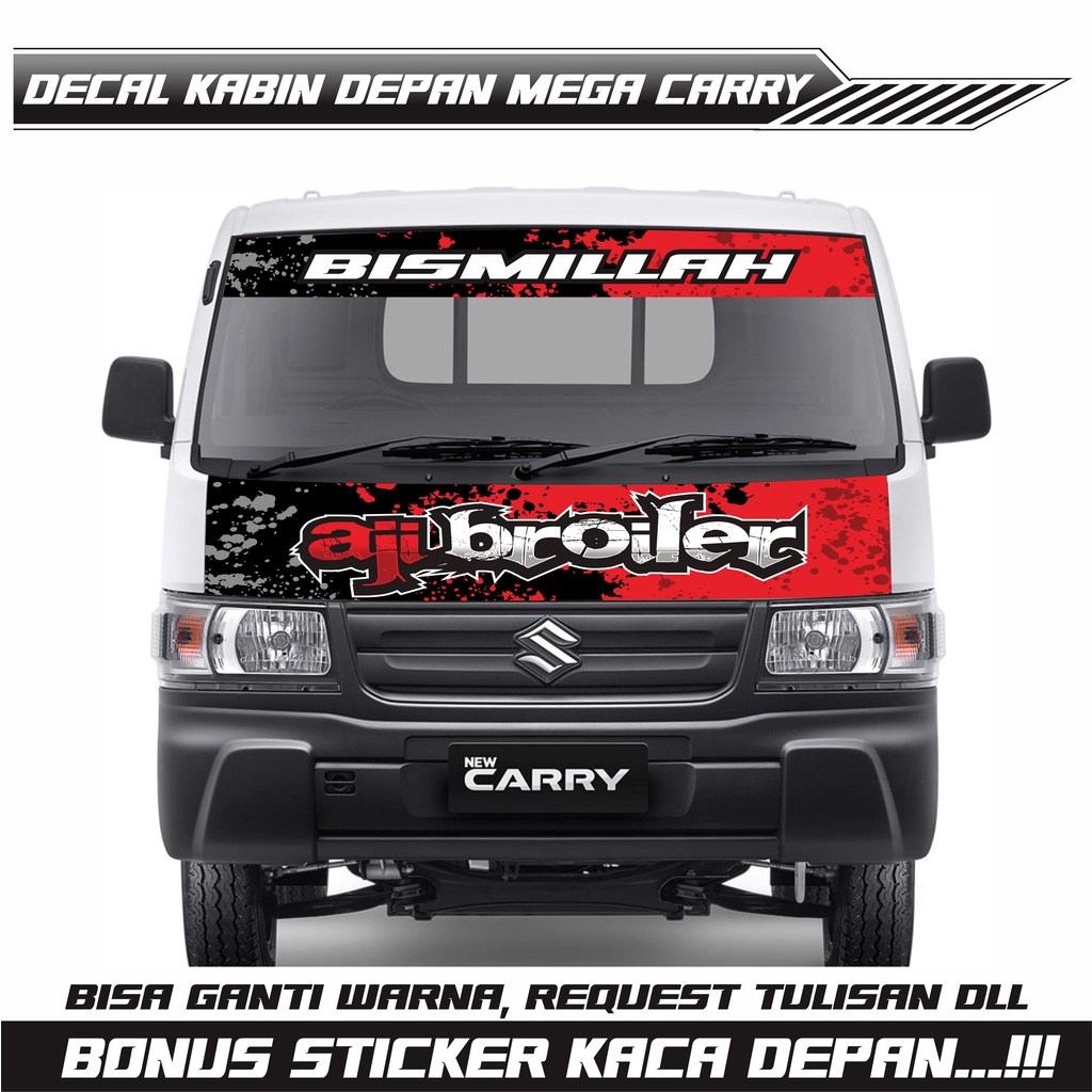 Jual Decal Sticker Kabin Mobil Pickup NEW CARRY 2022 ( BISA REQUEST ...