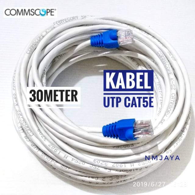 Jual Kabel LAN UTP Cat5e 30 meter AMP Commscope original siap pakai ...