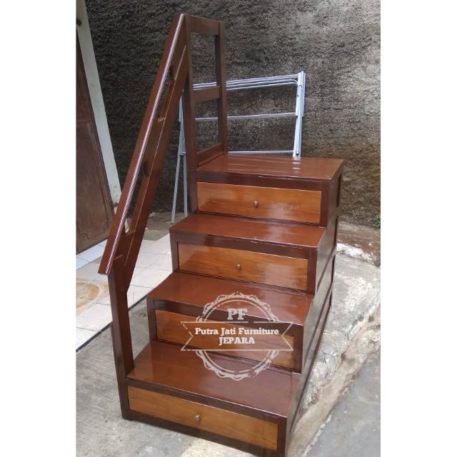Jual Tangga Serba Guna/ Tangga Laci/ Tangga Dorong/ Tangga Kayu Jati ...