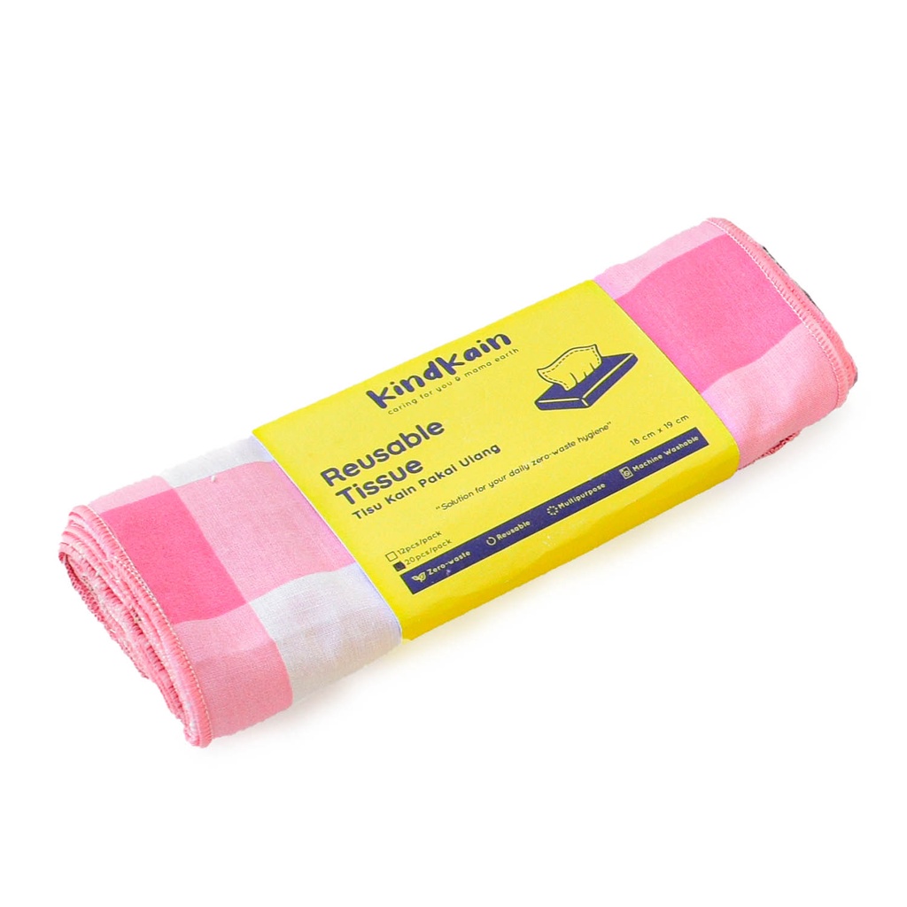 Jual Kindkain Reusable Tissue / Tisu Kain Pakai Ulang (18 x 19 Cm ...