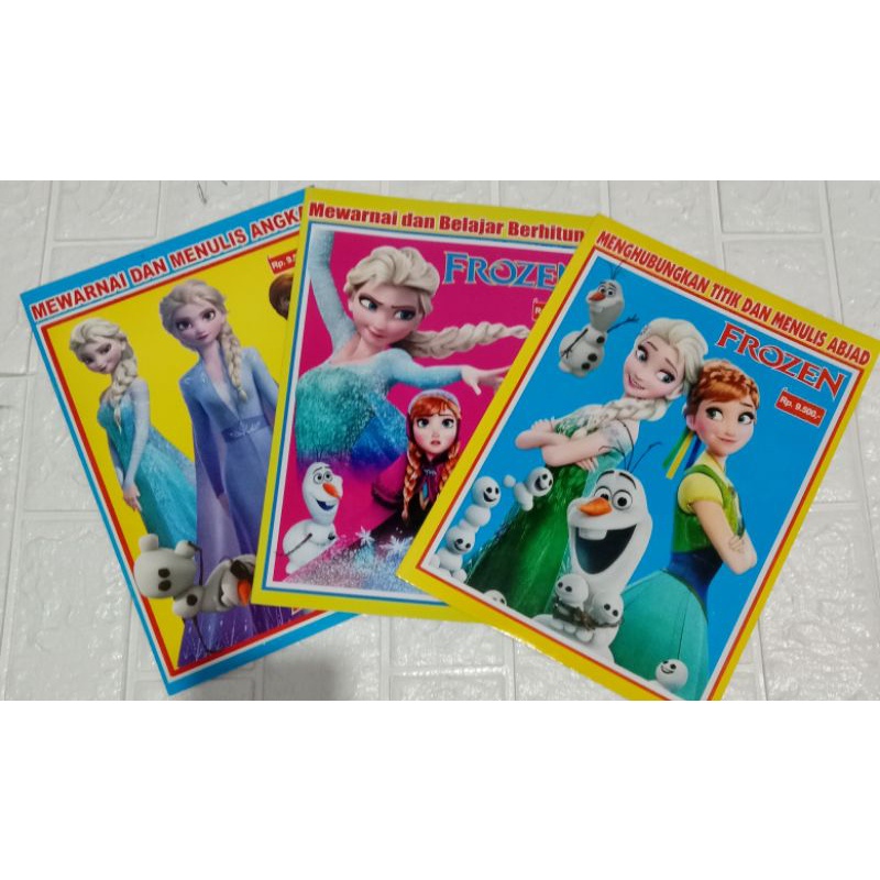 Jual BUKU PINTAR MEWARNAI FROZEN MENULIS HURUF ABJAD UNTUK ANAK TK dan ...