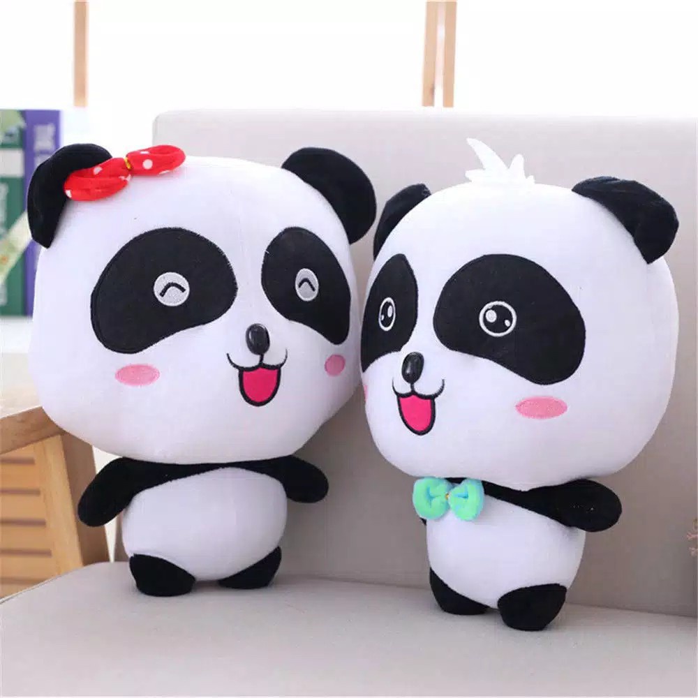 Jual Boneka babybus kiki & miu miu pasangan/boneka panda duduk karakter ...