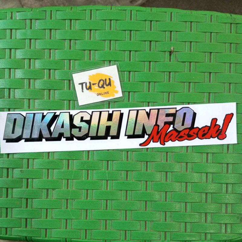 Jual STIKER KATA DI KASIH INFO MASSEH | Shopee Indonesia
