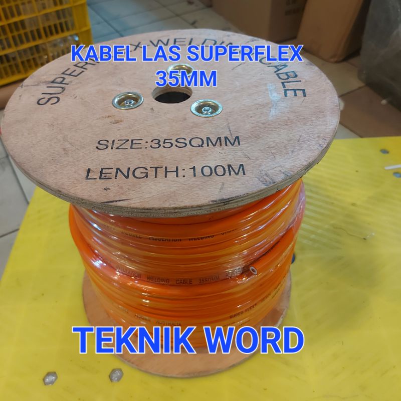 Jual KABEL LAS SUPERFLEX 35MM FULL TEMBAGA / WELDING CABLE SUPER FLEX ...