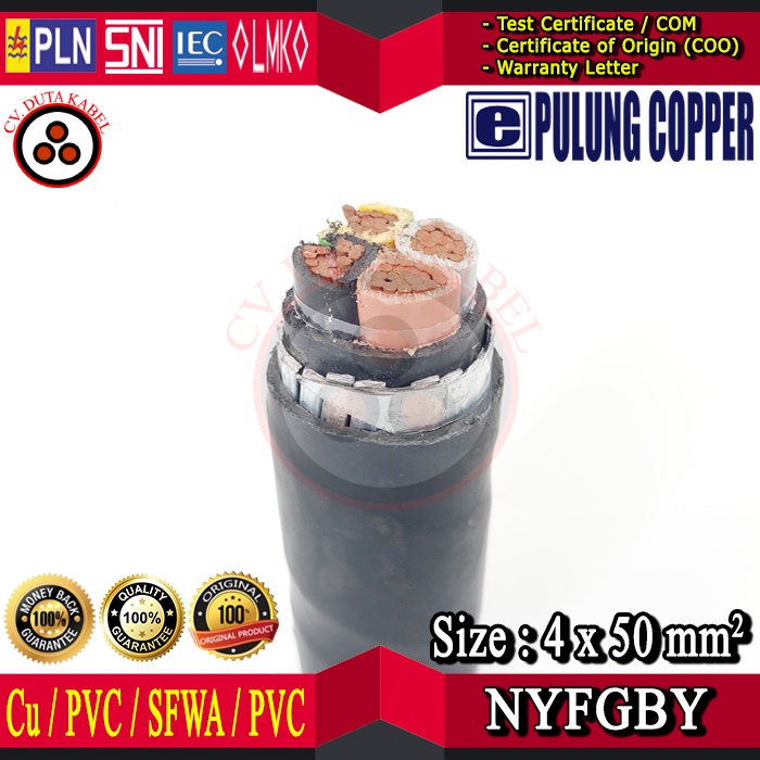 Jual Kabel NYFGBY 4x50 mm2 PULUNG /4 x 50 mm2/4x50mm2/4x50 mm/4x50mm ...