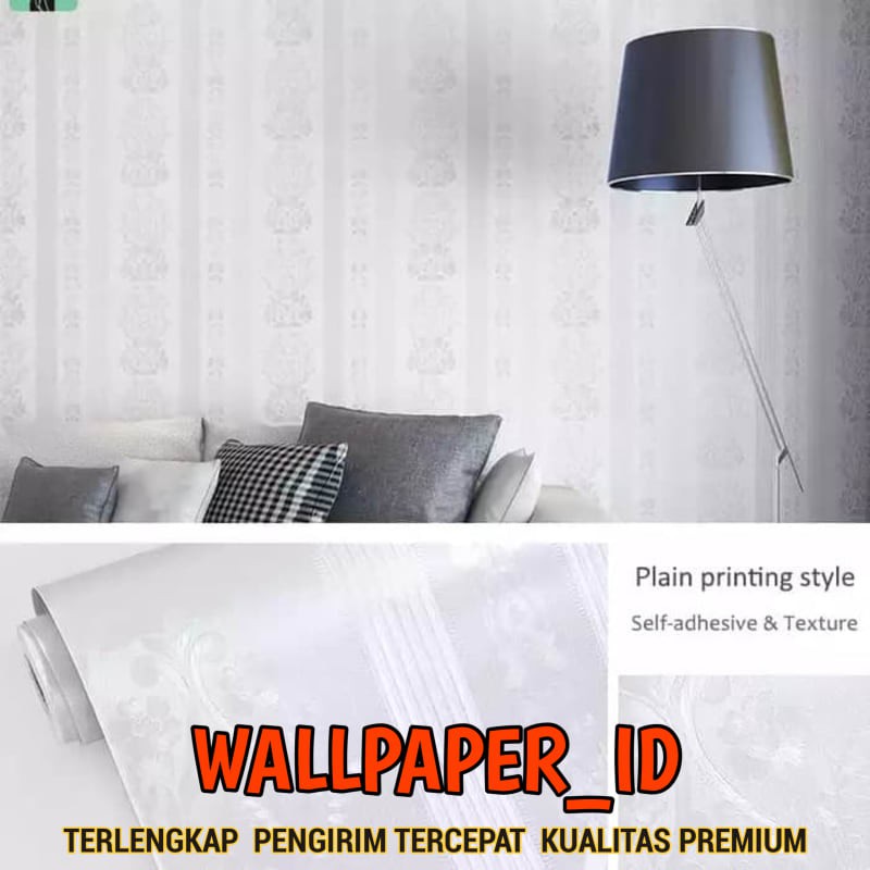 Jual Harga Spesial BELI 5 GRATIS 1 Bisa COD Wallpaper Sticker Dinding Putih Polos Bertekstur ...