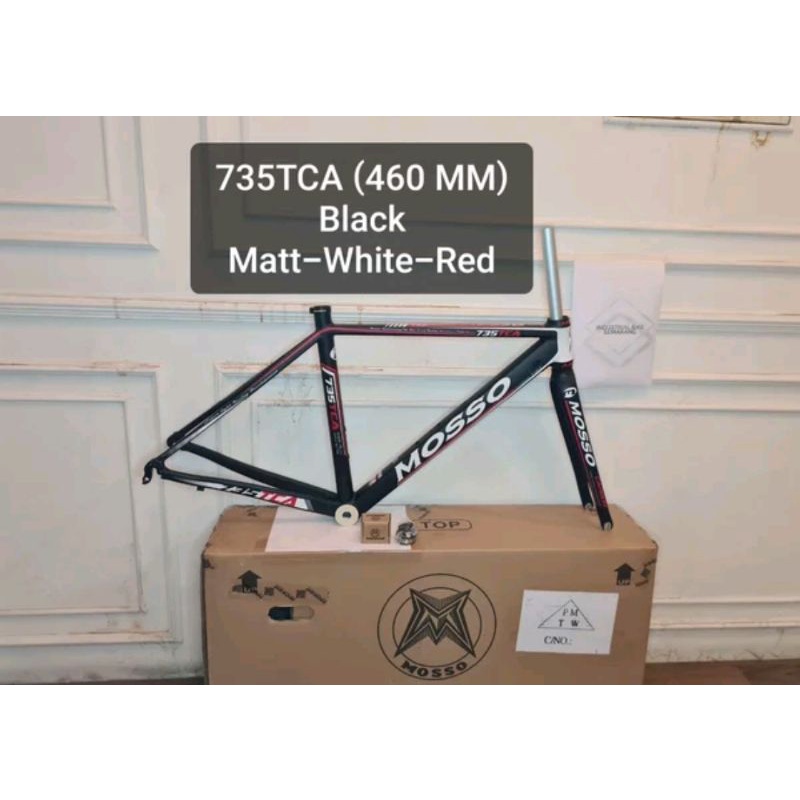 Jual Frame Roadbike Mosso 735TCA Size 460mm Warna Hitam Merah . Rangka ...