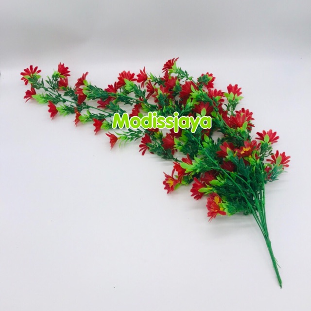 Jual Bunga artificial/Tangkai bunga rambat aster merah sari kuning ...
