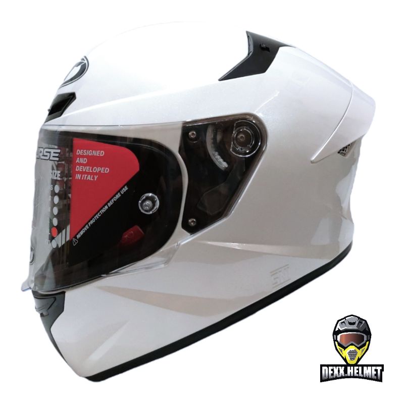 Jual Helm KYT TT Course / KYT TTC White Metalic / Putih Glossy Original ...