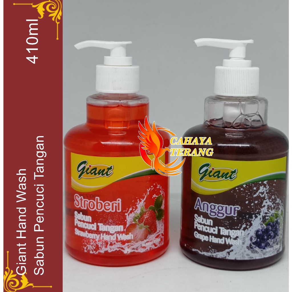 Jual Giant Sabun Pencuci Tangan 410ml Hand Wash - Stroberi - Anggur ...
