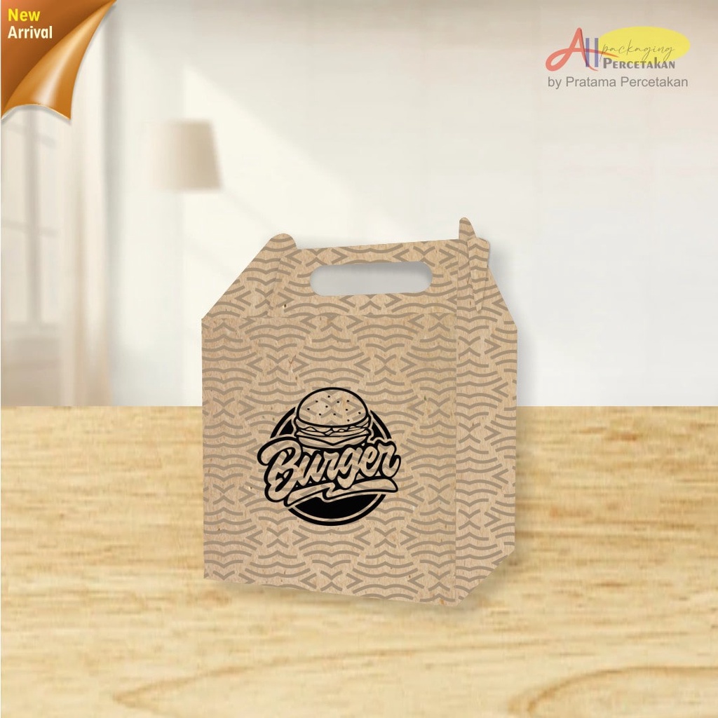 Jual CETAK DUS BURGER MOTIF MODEL GABLEBOX CUSTOM // DUS BURGER MOTIF ...