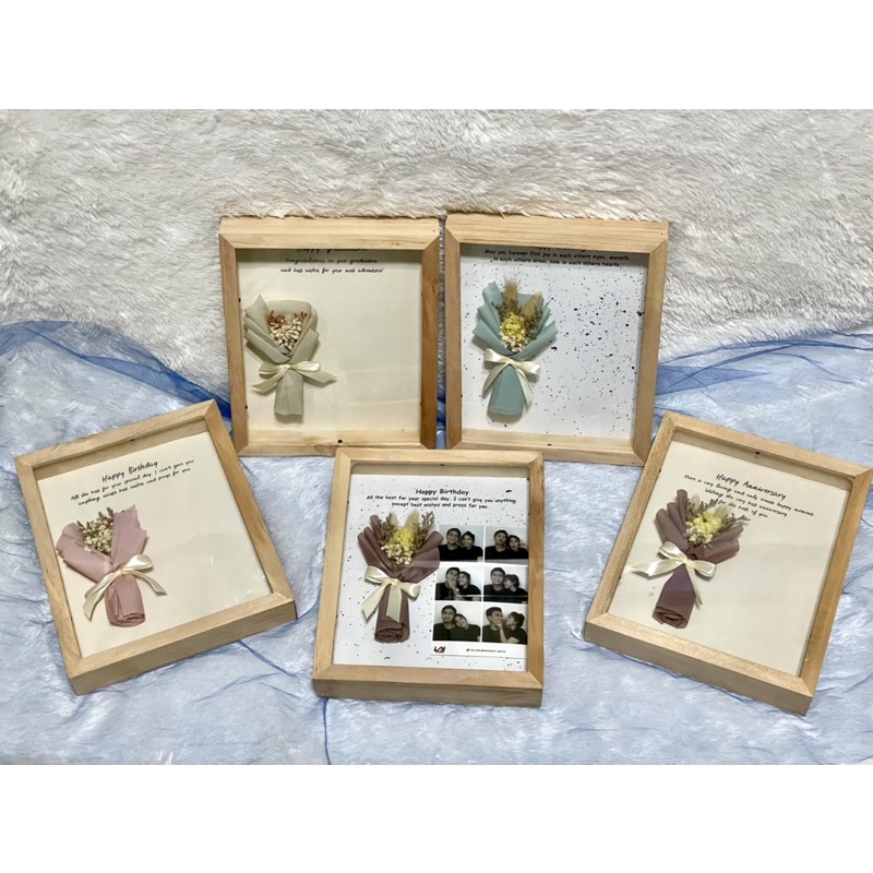 Jual Bingkai Foto mini buket bunga kering 8R - dried flower - gratis ...