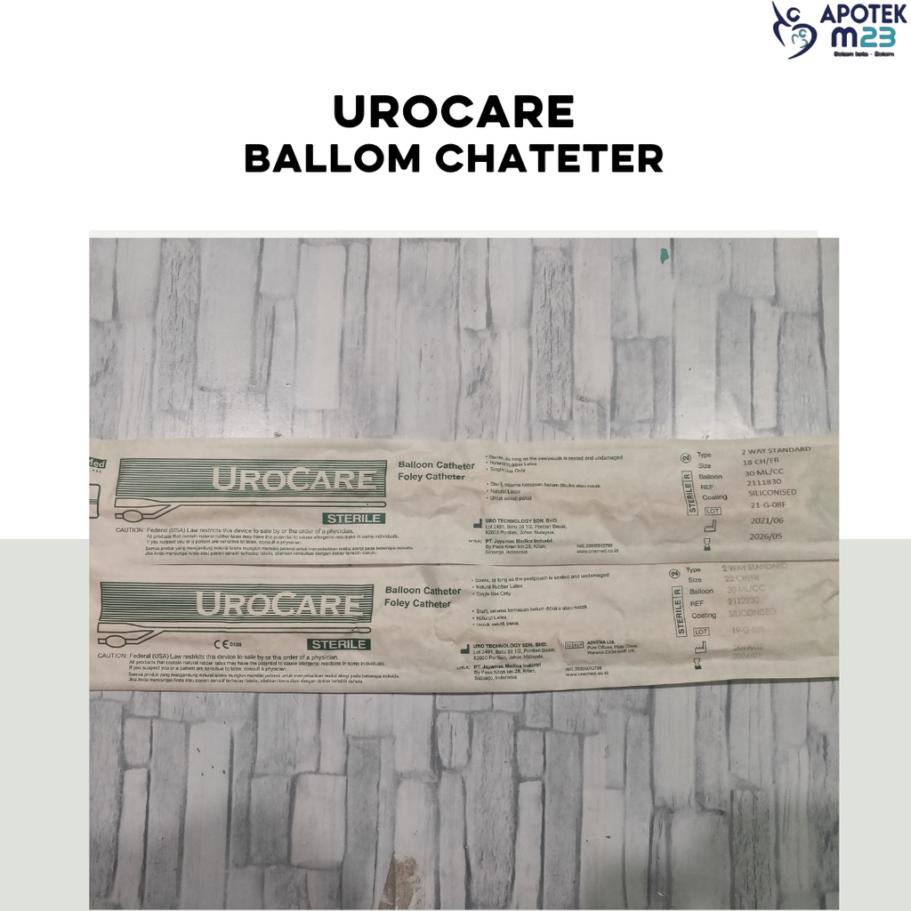 Jual Urocare 18 FR dan 22 FR Onemed Selang Catheter 2 way / pcs ...