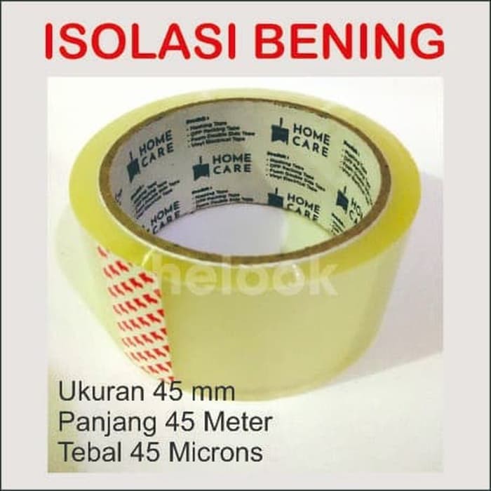 Jual isolasi bening lakban bening 45mm opp packing tape clear lem kuat 45m | Shopee Indonesia