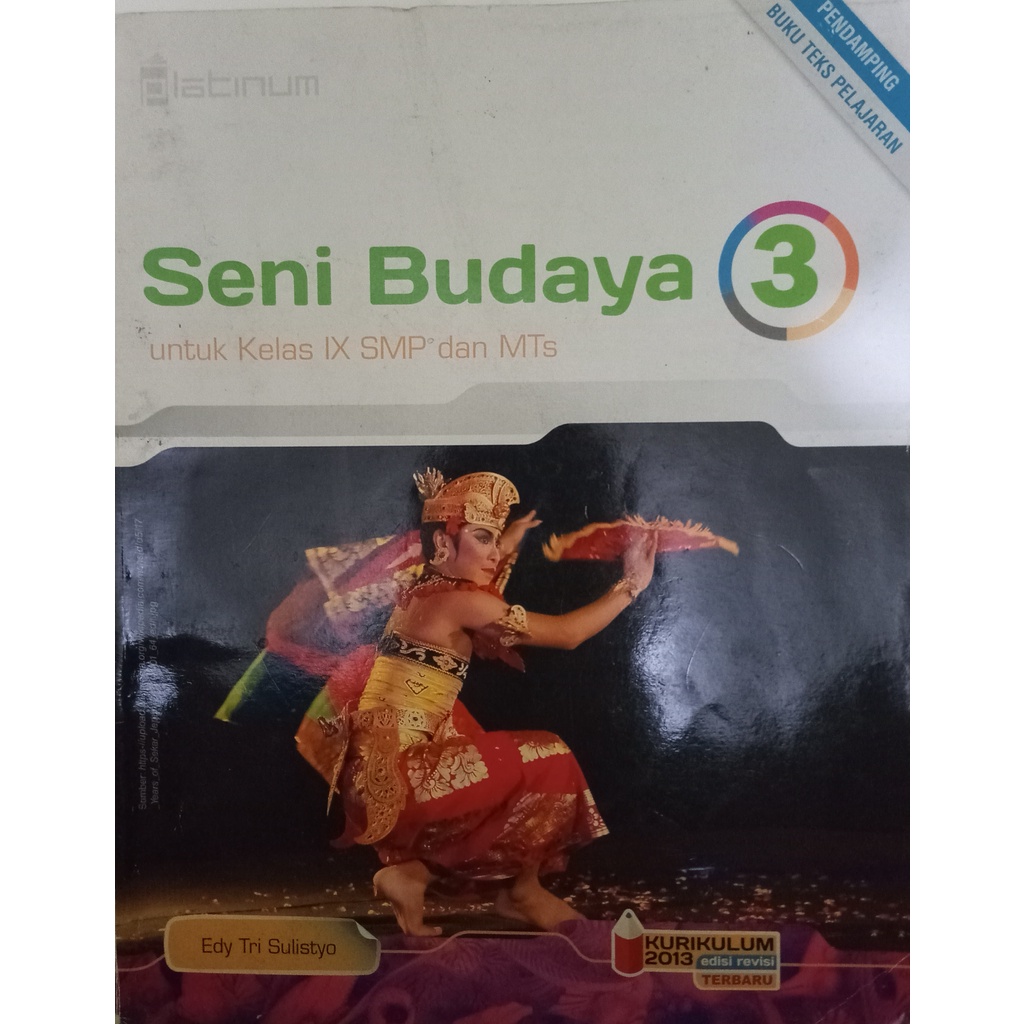 Jual Buku Pelajaran Seni Budaya kelas 9 atau 3 SMP Penerbit Platinum/ Tiga Serangkai, Edy Tri ...