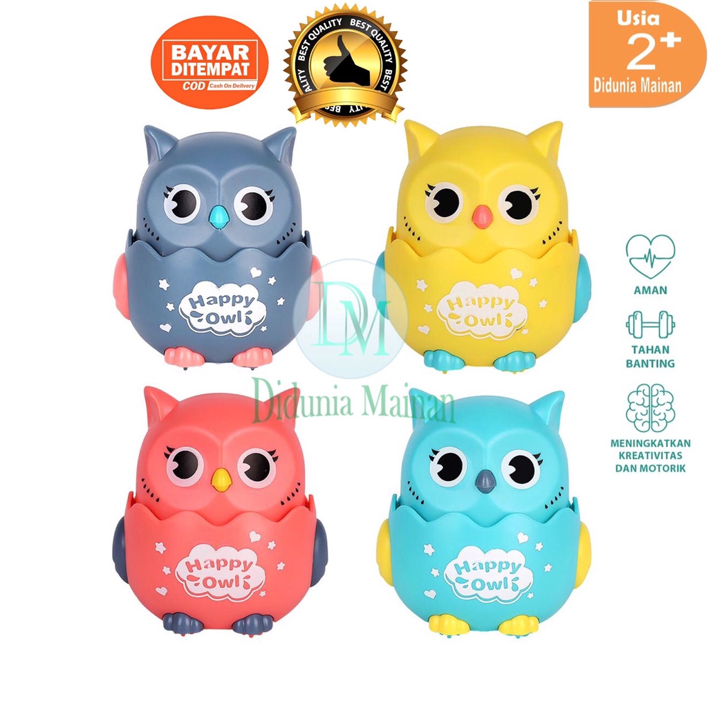 Jual mainan edukasi anak figure burung hantu tekan jalan happy owl baby ...