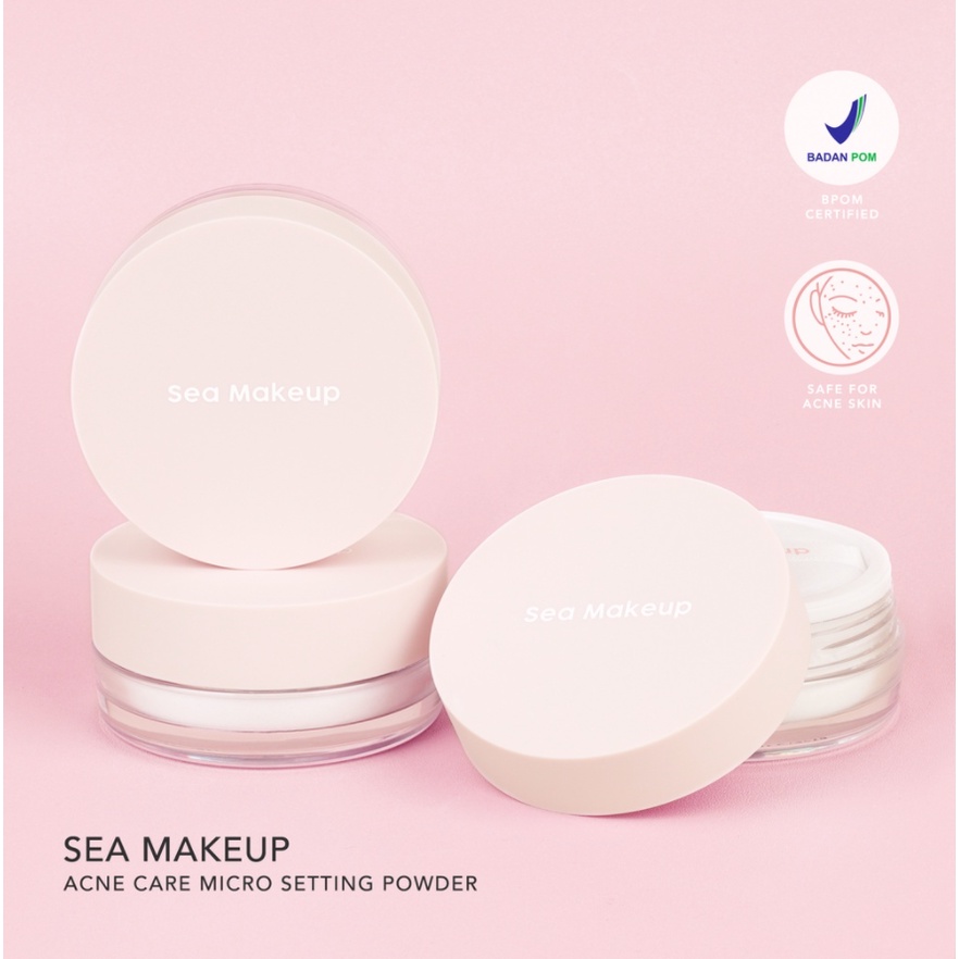 Jual SEA Makeup Acne Care Micro Setting Powder / Bedak Tabur Kulit Berjerawat | Shopee Indonesia