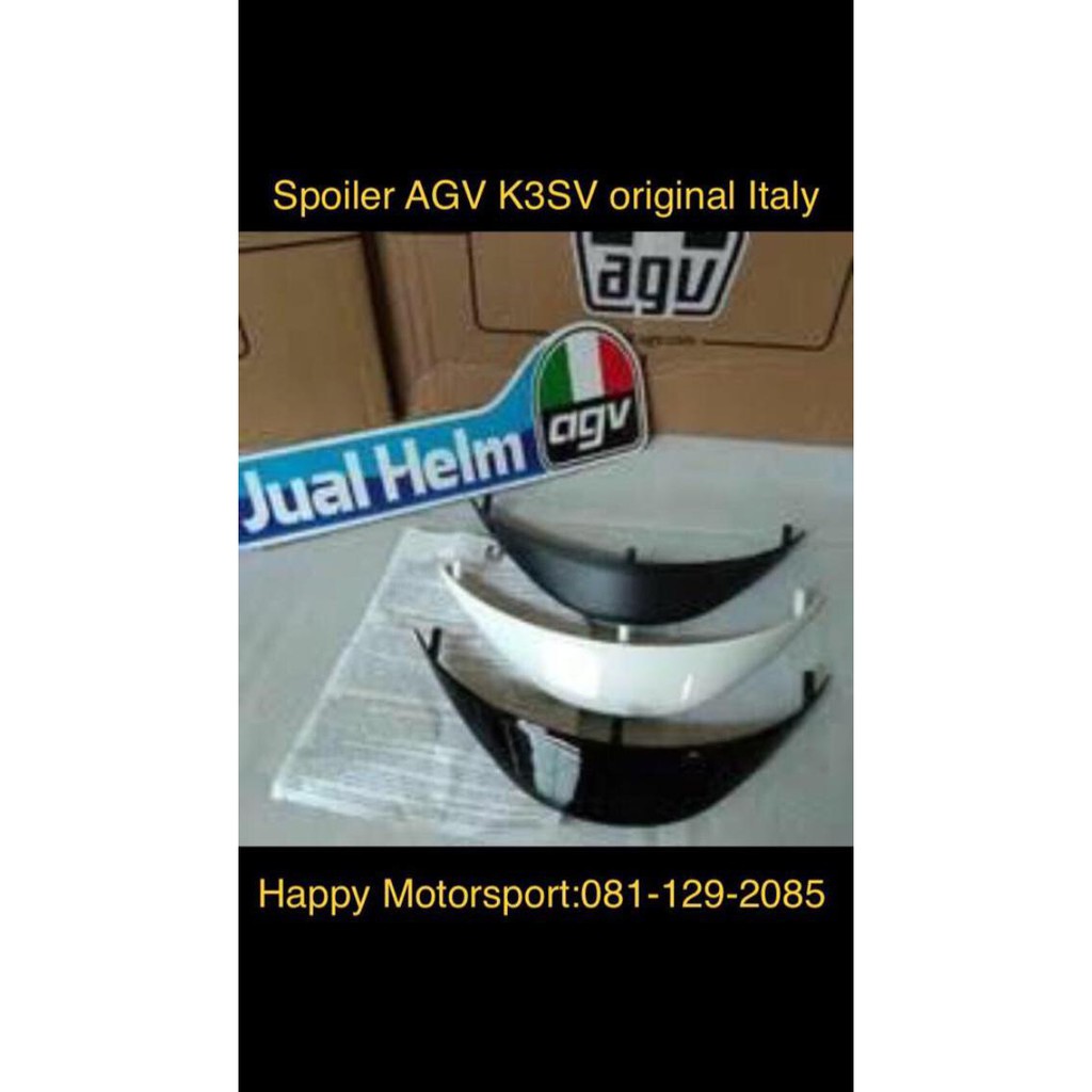 Jual SPOILER WING BELAKANG KHUSUS HELM AGV K3SV ORIGINAL ITALY 4 WARNA ...