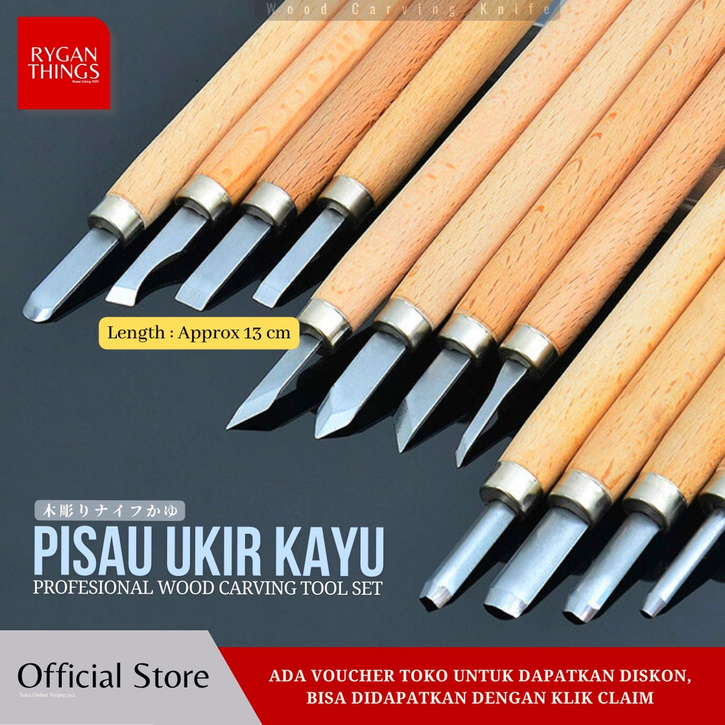 Jual Set Pisau Ukir Pahat Kayu 12 in 1 Wood Carving Knife | Shopee ...